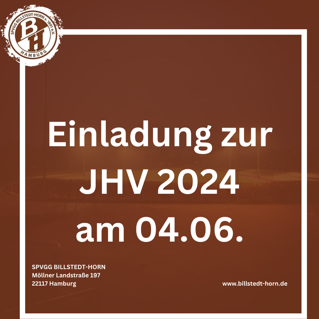 Einladung zur JHV - SPVGG BILLSTEDT HORN